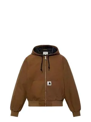 Carhartt Work In Progress Active Logo-patch Drawstring Jacket - Brown