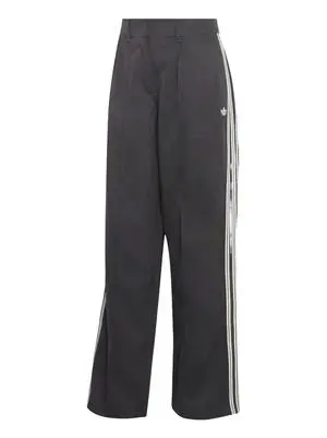 Adidas Side-stripe Logo-embroidered Track Pants - Grey