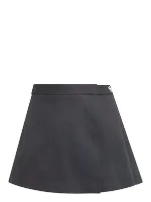 Adidas Pleated Mini Skirt With Side Stripe Detail - Grey