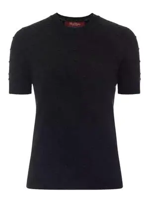 Max Mara Bobble-knit Crew Neck Sweater - Black