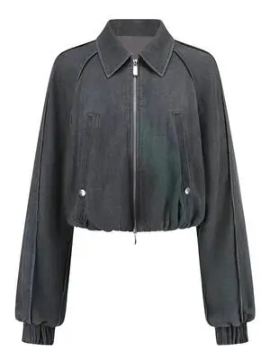 OUDE WAAG Washed Cocoon Cropped Jacket