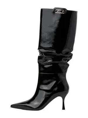Karl Lagerfeld Klarice Slouch High Boots - Black