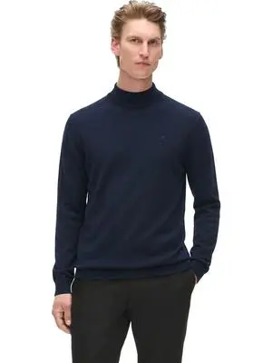 Karl Lagerfeld Wool Turtleneck Sweater - Navy