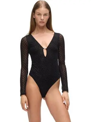 Karl Lagerfeld Autograph Bodysuit - Mesh