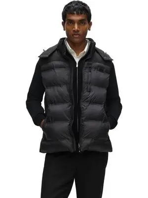 Karl Lagerfeld Hooded Padded Gilet - Black