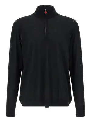 Kiton Half-zip Sweater - Black