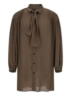 Yohji Yamamoto Shirt With Scarf - Green