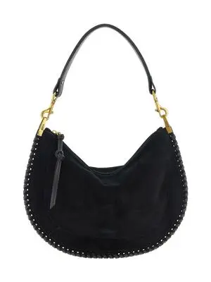 Isabel Marant Étoile Oskan Soft Zip Suede Hobo Bag - Black