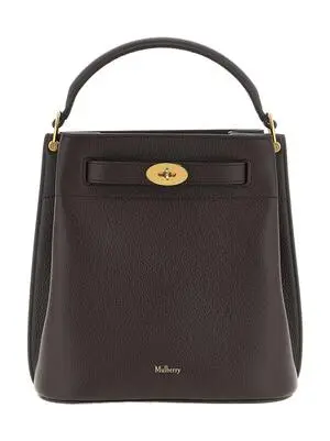 Mulberry Islington Small Bucket Bag In Hammered Calf Leather With Postman's Lock - Brown