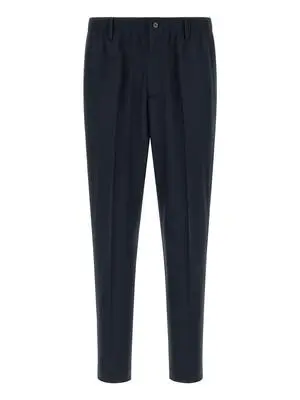 CELLAR DOOR Ciak Tapered Virgin Wool Cropped Trousers - Blue