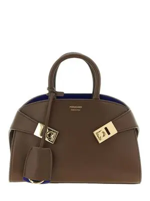FERRAGAMO 'hug Bicolor (xs)' Handbag Brown