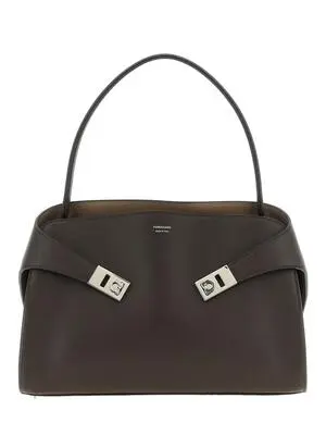 FERRAGAMO 'hug Soft (m)' Shoulder Bag Brown