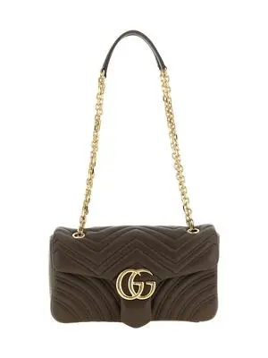 Gucci GUCCI GG Marmont Medium Shoulder Bag Brown