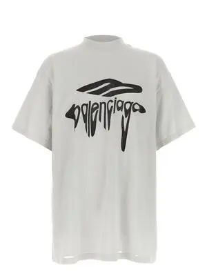 Balenciaga 3b Liquefied T-shirt - White