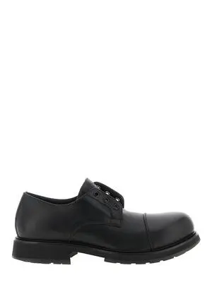 Balenciaga Truck Leather Derby Shoes - Black