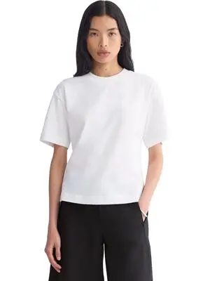 Everlane Premium Weight Back Slit T-Shirt White