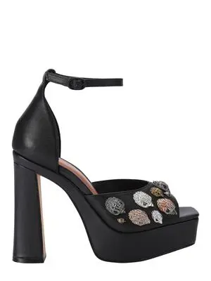 KURT GEIGER Leather Embellished Eagles Platform Sandals 13