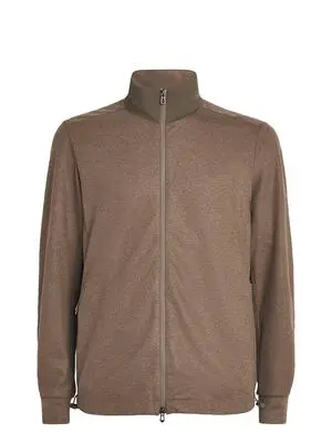 Sease Virgin Wool Explorer Zip-up Sweatshirt - Brown