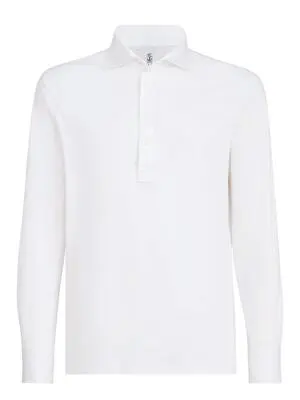 Brunello Cucinelli Cotton Jersey Polo Shirt White