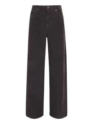 AGOLDE Ren High-rise Wide-leg Corduroy Jeans - Brown