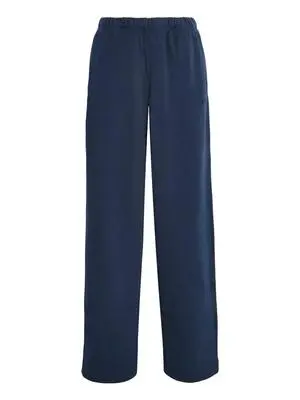 SKIMS Cotton Blend Fleece Straight Sweatpants - Navy