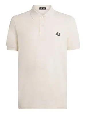 Fred Perry Cotton Logo Polo Shirt Ivory