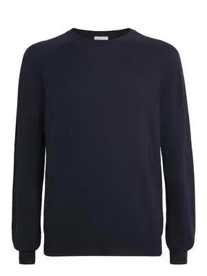 Sunspel Sea Island Cotton-cashmere Sweater - Navy