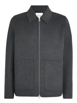 SAMSØE SAMSØE Recycled Wool-blend Sapaulo Overshirt - Grey
