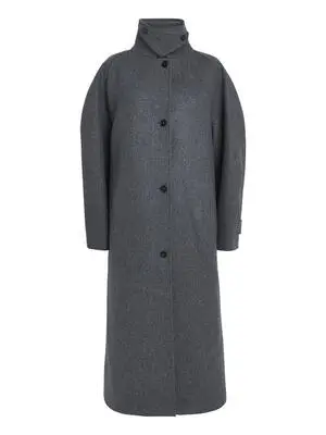 JIL SANDER Oversized Wool-blend Coat - Grey