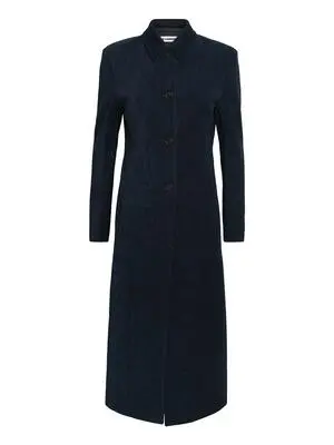 JIL SANDER Chenille Car Coat - Navy