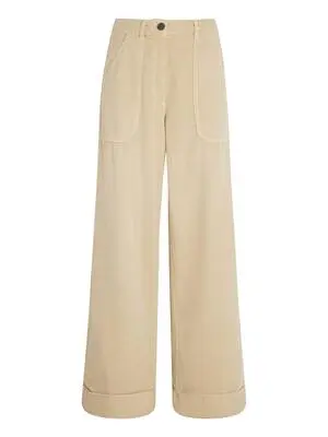 ME+EM Cotton Trainer Grazer Trousers - Brown