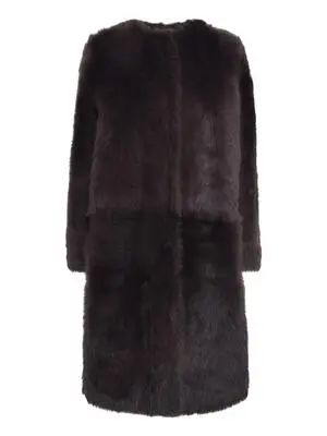 Almada Label Shearling Gemma Coat - Brown