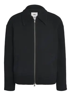 WON HUNDRED Sebastian Wool-blend Zip-up Jacket - Black