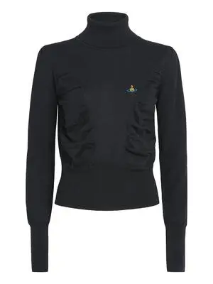 VIVIENNE WESTWOOD Wool Rollneck Pamela Sweater - Black