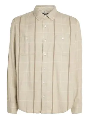 Paige Check Everett Shirt - Beige