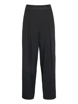 ME+EM Wool-blend Exaggerated Taper Tux Trousers - Black