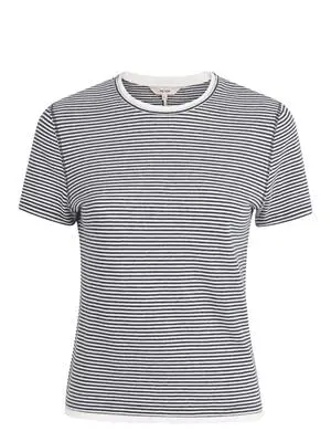 ME+EM Organic Cotton Double-layer Long-sleeve T-shirt - Navy