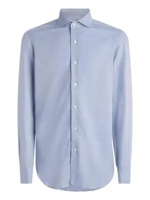 BARBA NAPOLI Cotton-cashmere Shirt - Blue