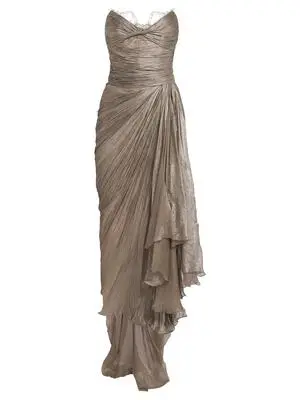 MARIA LUCIA HOHAN Silk Jolie Gown - Brown