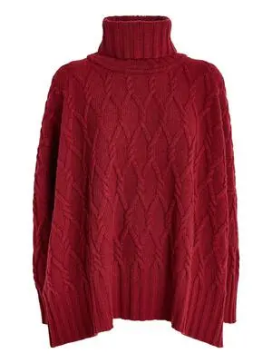 Eskandar Cashmere Cable-knit Rollneck Sweater - Red