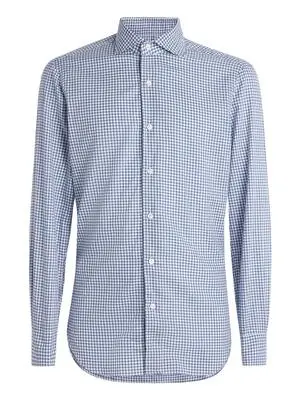 BARBA NAPOLI Cotton Washed Check Shirt