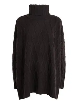 Eskandar Cashmere Cable Knit Rollneck Sweater - Brown