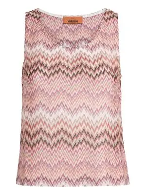 Missoni Zigzag Knit Cami Top - Pink