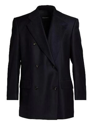 EMPORIO ARMANI Man Blazer Midnight Blue Size 32 Virgin Wool