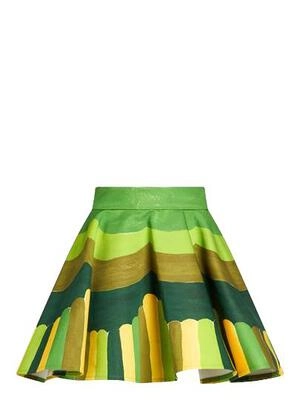 EMILIO PUCCI Woman Mini Skirt Green Size 4 Cotton, Polyamide