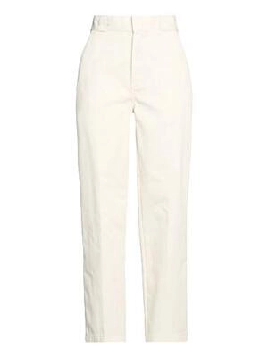 DICKIES Woman Pants Cream Size 27 Polyester, Cotton