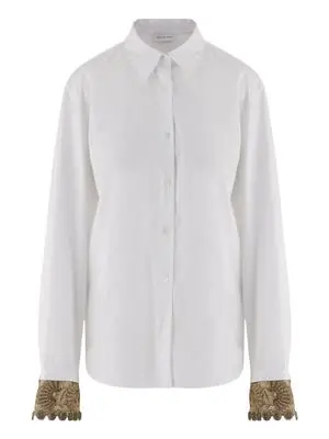 Dries Van Noten Dries Van Noten Embellished Long Sleeve Shirt White