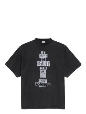 Balenciaga Gradient Print Oversized T-shirt - Faded Washed Black