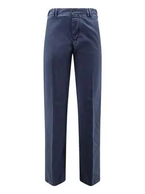 PT TORINO Straight-leg Cotton Pants - Navy