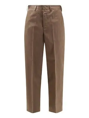 PT TORINO Tailored Buttoned Trousers - Brown